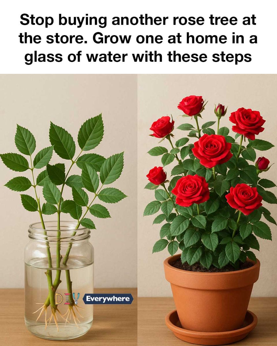 Stop buying another rose tree at the store. Grow one at home in a glass ...