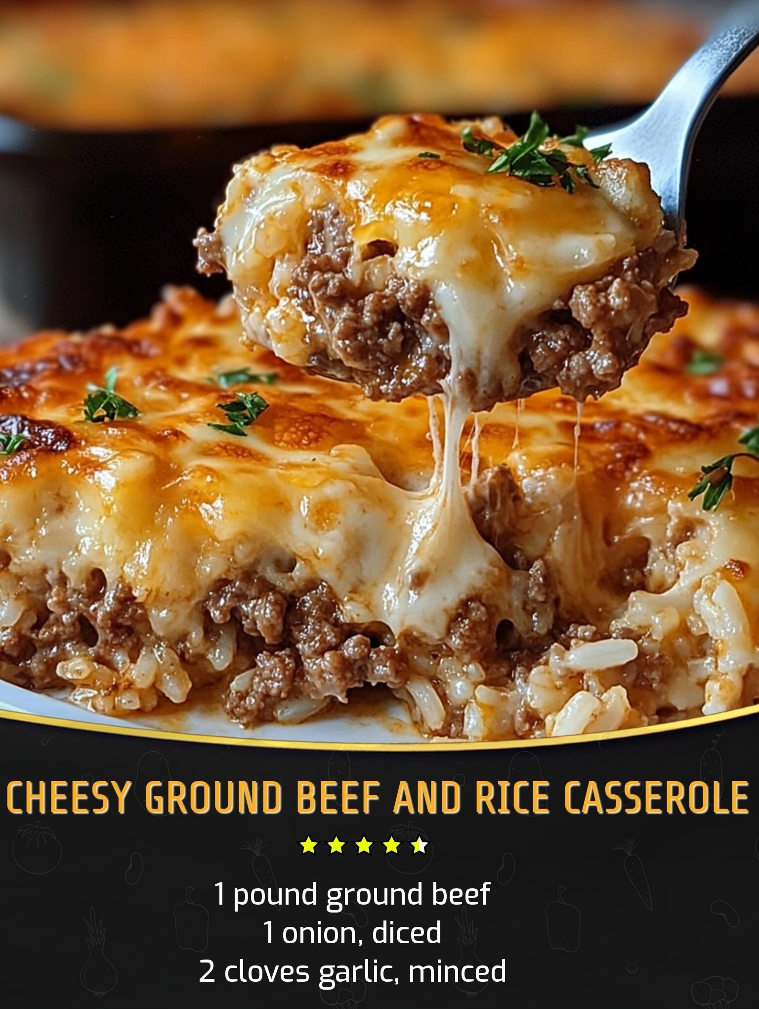 Cheesy Ground Beef Rice Casserole – Best Recipes
